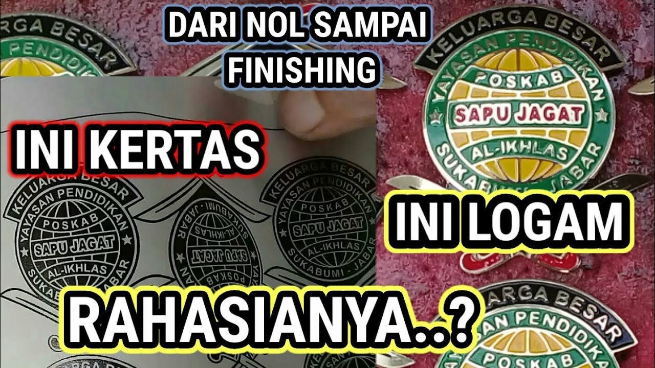 Step by Step Cara Membuat Lencana/Pin - afdruk etching finishing - YouTube