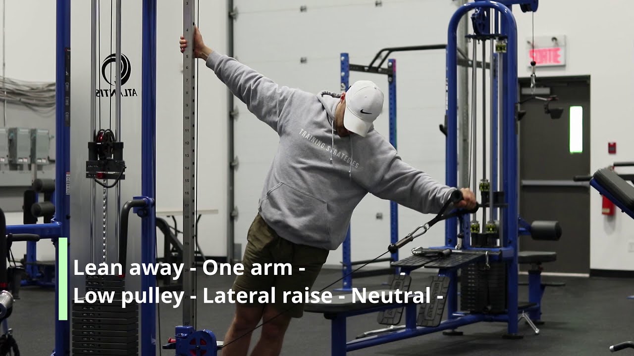 Lean away - One arm - Low pulley - Lateral raise - Neutral - - YouTube