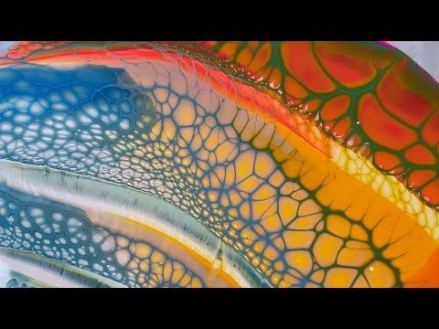 Wave Swipe - Sunset/Ocean with Only 5 Colors! Fluid Art - YouTube