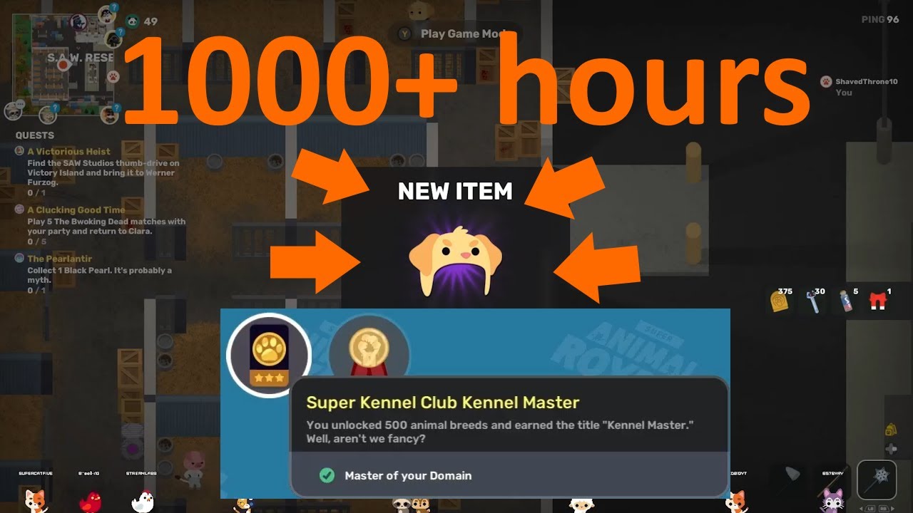 Super Animal World 1000+ hour quest grand prize (collect 500 breeds ...