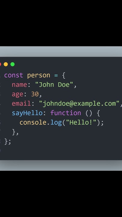 JavaScript Objects in 60 seconds - YouTube