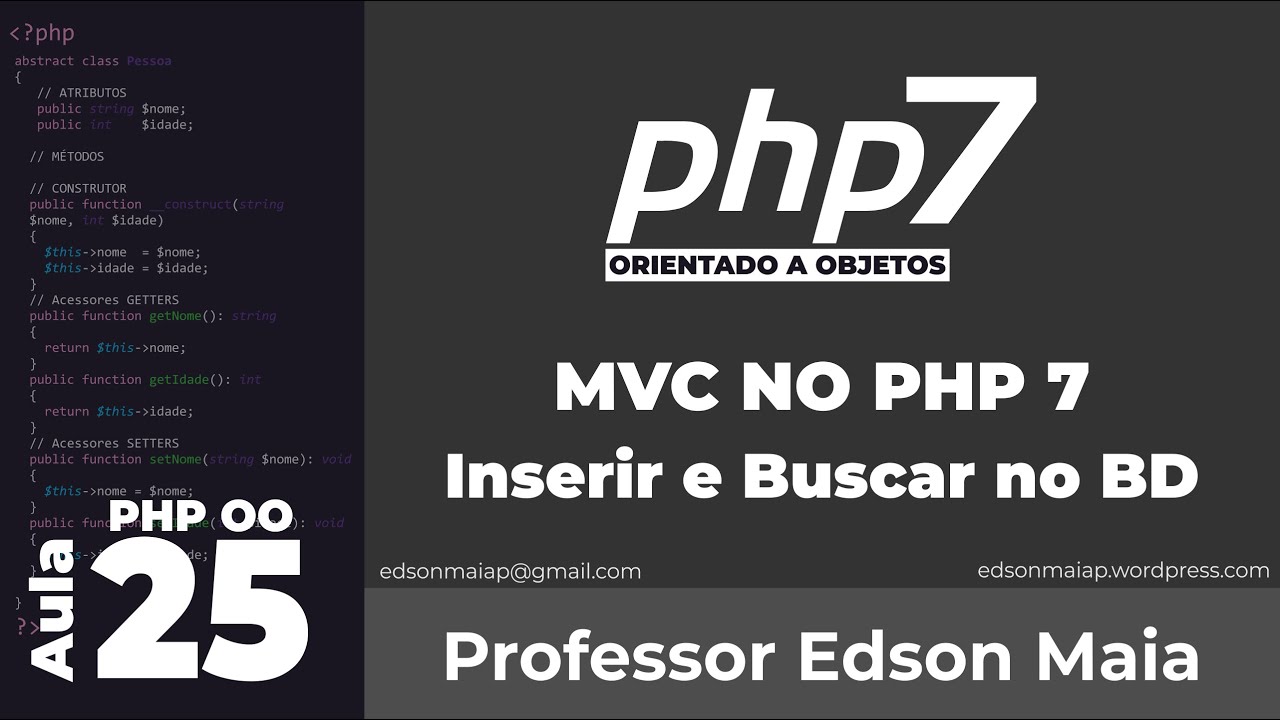 Curso de PHP 7 OO Aula 25 MVC no PHP 7 Inserir e Buscar no BD - YouTube