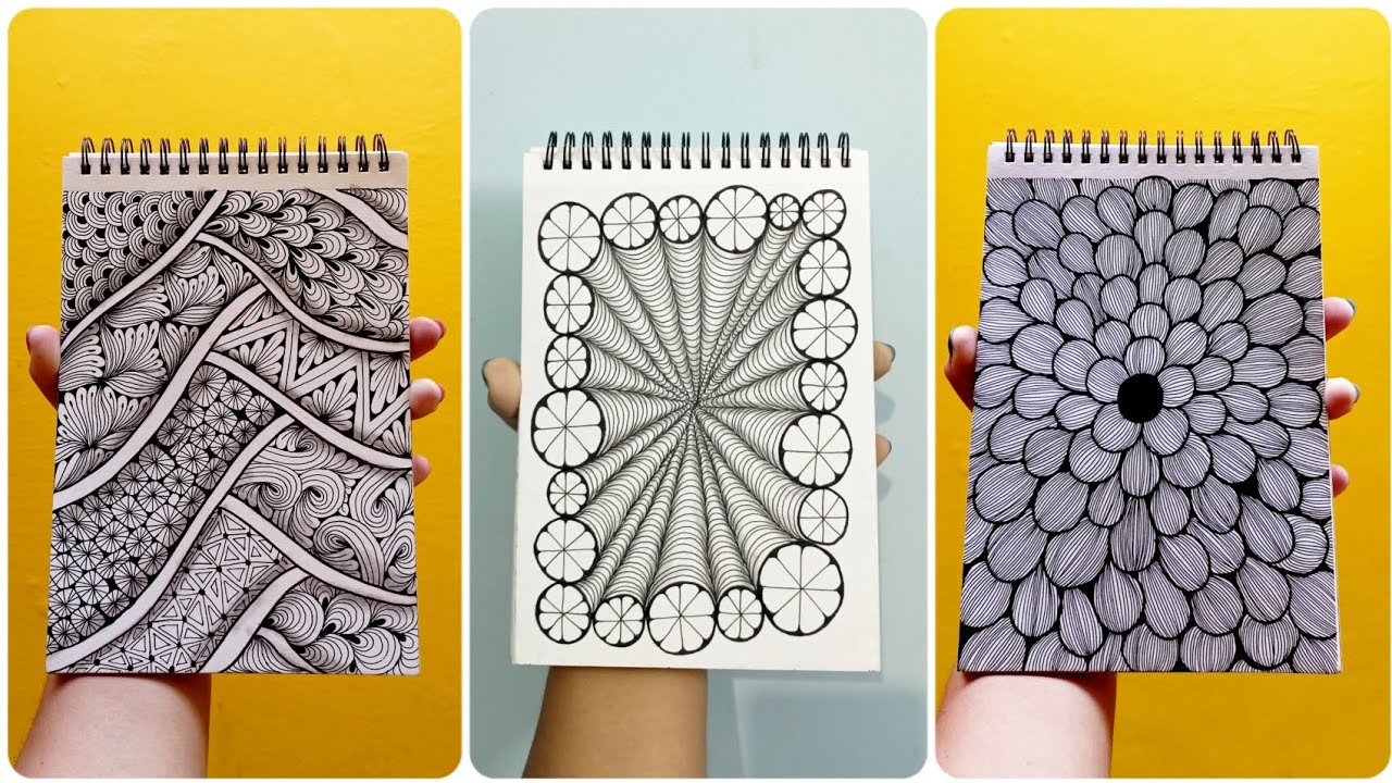 Easy Zentangle Pattern Idea||Zen-Doodle||Zentangling|| - YouTube