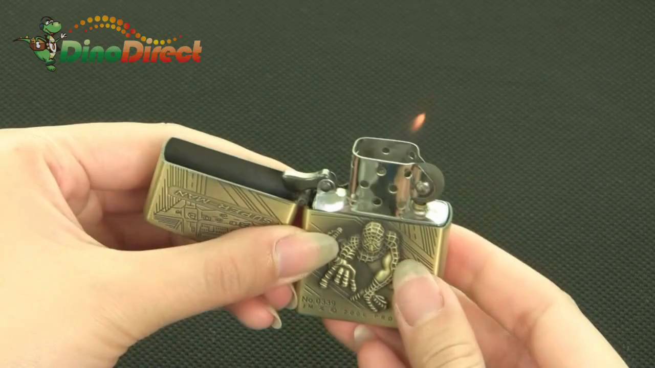 PLD Spider-man Lighter 0339 - dinodirect - YouTube