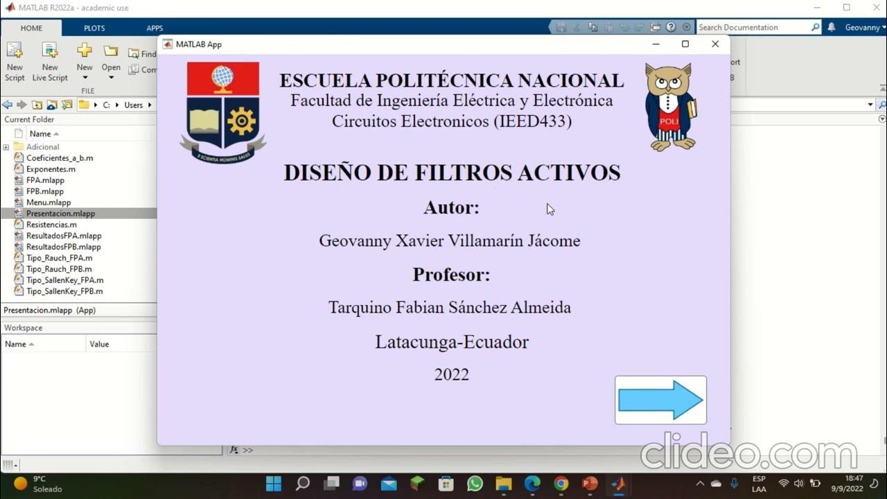 Diseño de filtros activos utilizando MATLAB - YouTube
