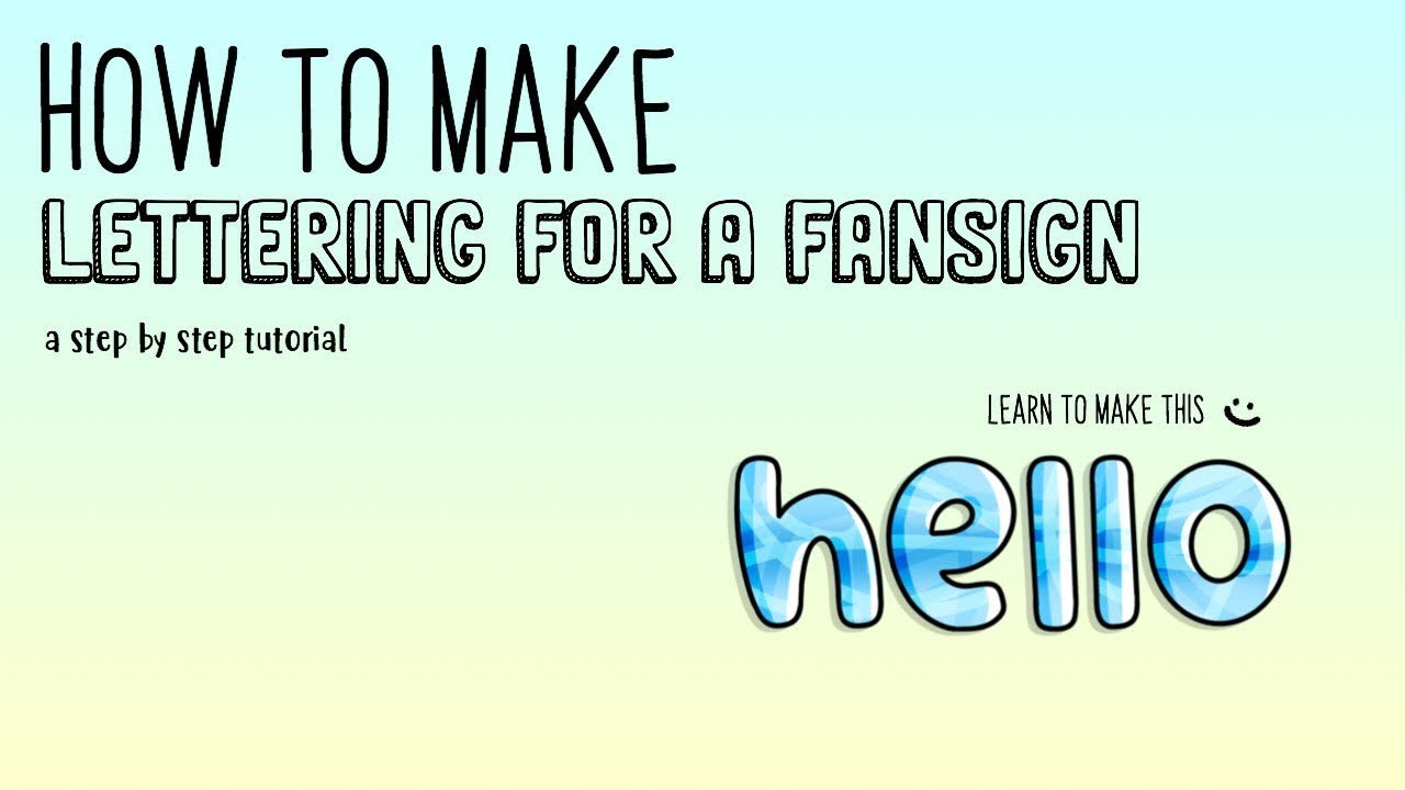 HOW TO MAKE LETTERING FOR A FANSIGN ON PROCREATE! // ELIZA.SIGNS - YouTube