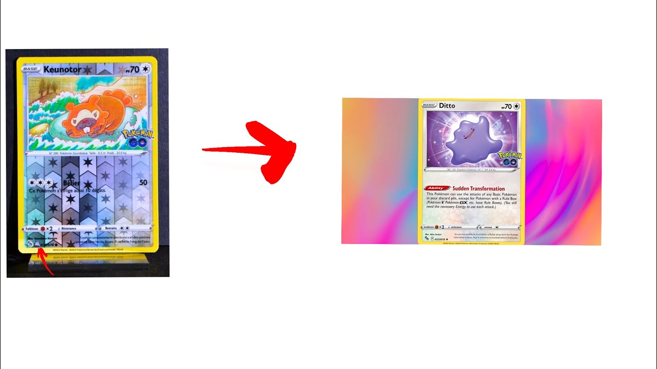 Peeling off secret ditto card! (Pokémon go) - YouTube