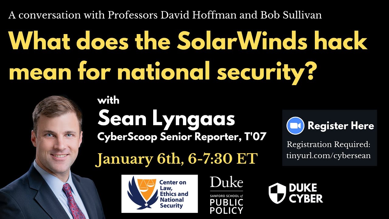 SolarWinds - Sean Lyngaas discussion 01-07-21 - YouTube