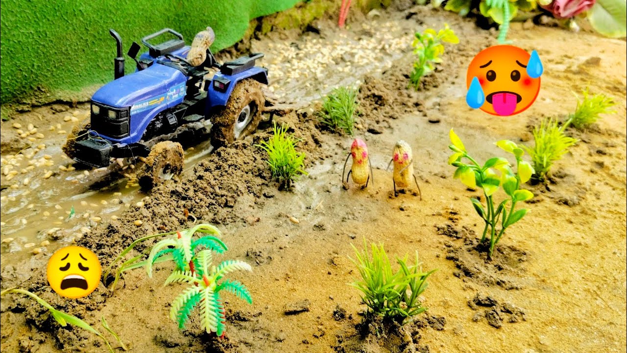 diy top mini tractor with cultivator | ploughing the field | sowing ...