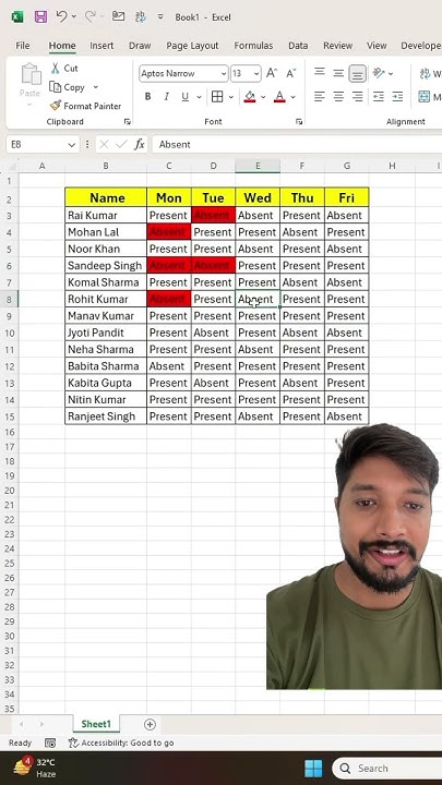 Hai light in Excel || Yogesh Rao || #excel #exceltips #googlesheets #exceltricks - YouTube