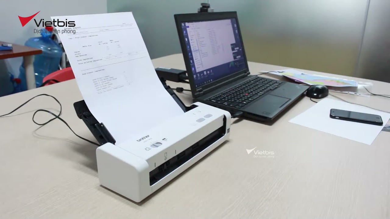 Máy scan cầm tay Brother ADS-1200 - iScan.vn - YouTube