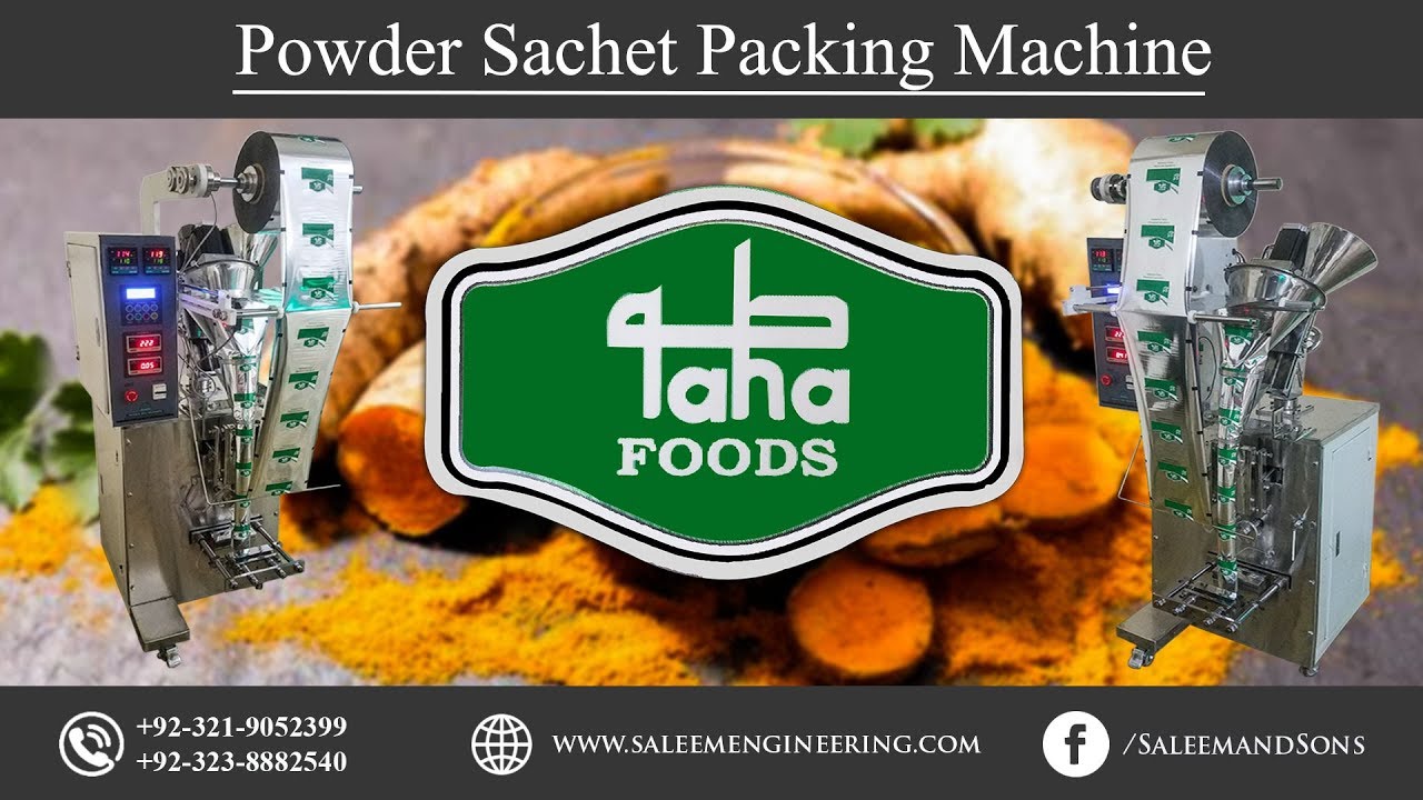 Taha Foods Haldi Packing Machine - YouTube