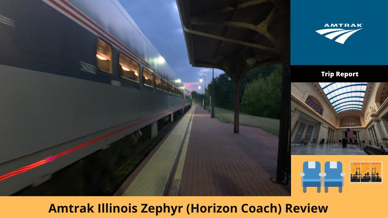 Amtrak Coach Review | Illinois Zephyr: Chicago to Princeton - YouTube