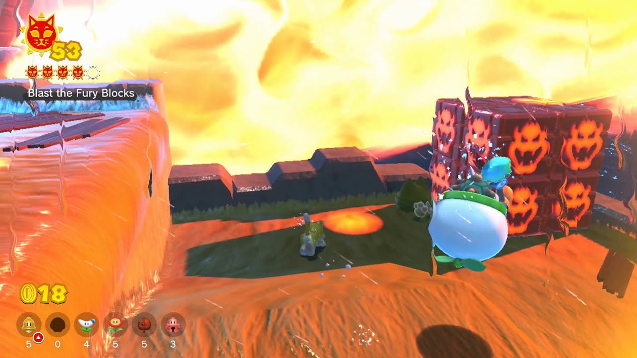 Bowsers Fury - Fur Step Island 5 - Blast the Fury Blocks - Shine 5/100 ...