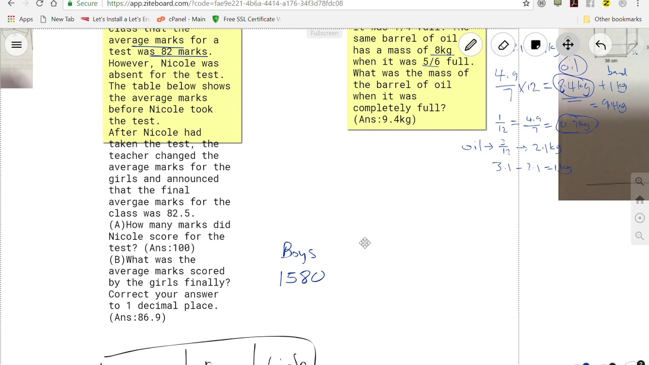 PSLE Math - very complicated average question that I solved using ...