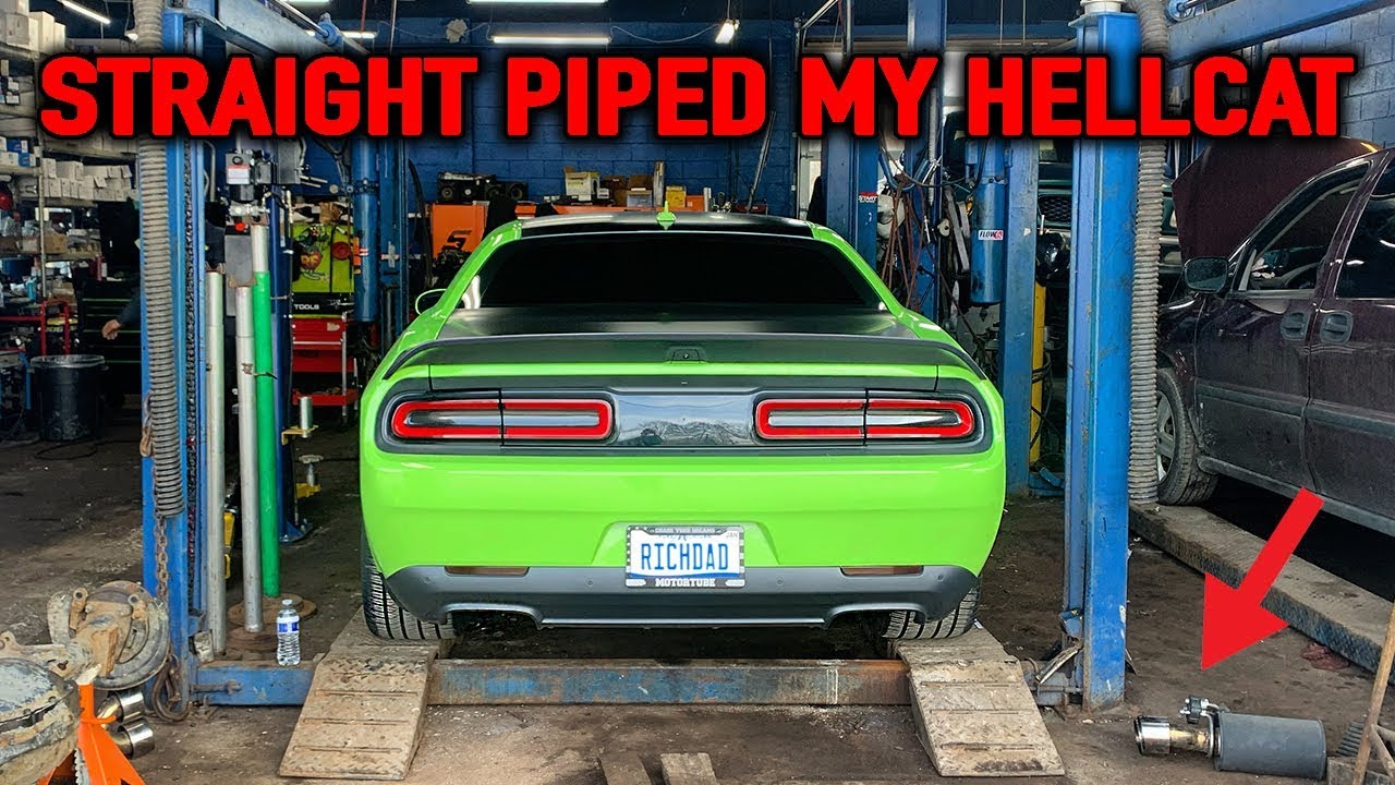 NEW LOUD EXHAUST ON MY HELLCAT REDEYE! - YouTube
