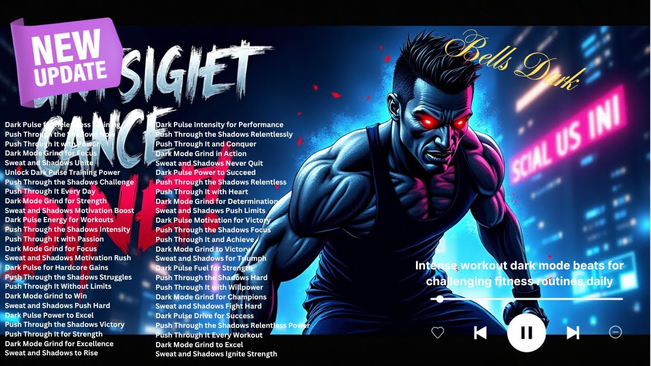 Intense workout dark mode beats for challenging fitness routines daily ...