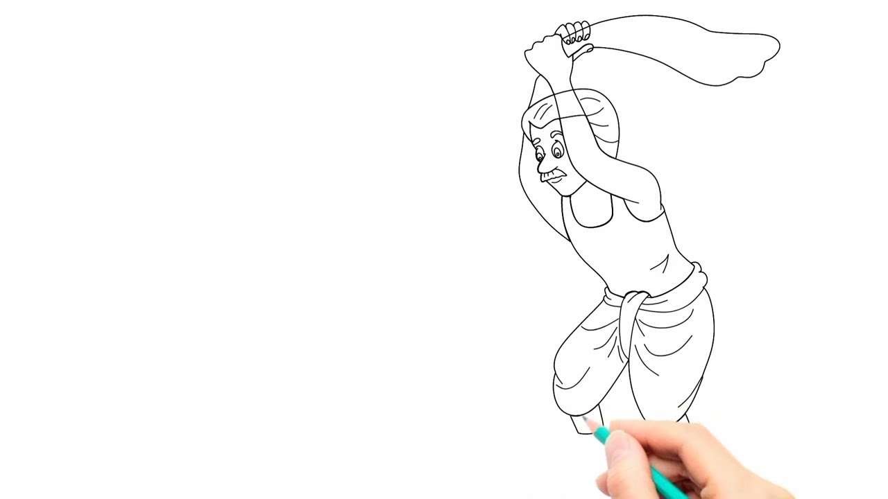 how to draw washerman drawing easy step by step washerman drawing # ...