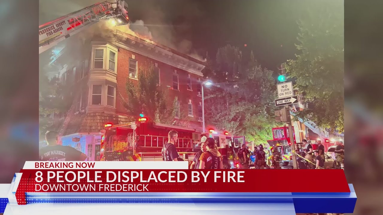 Three-alarm Fire in Downtown Frederick Displaces Eight People - YouTube