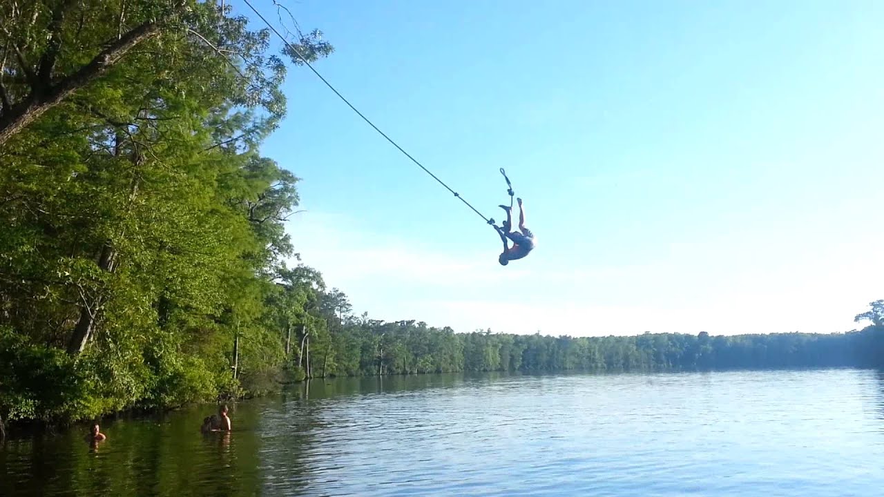 Gat beach rope swing 3 7-5-14 - YouTube
