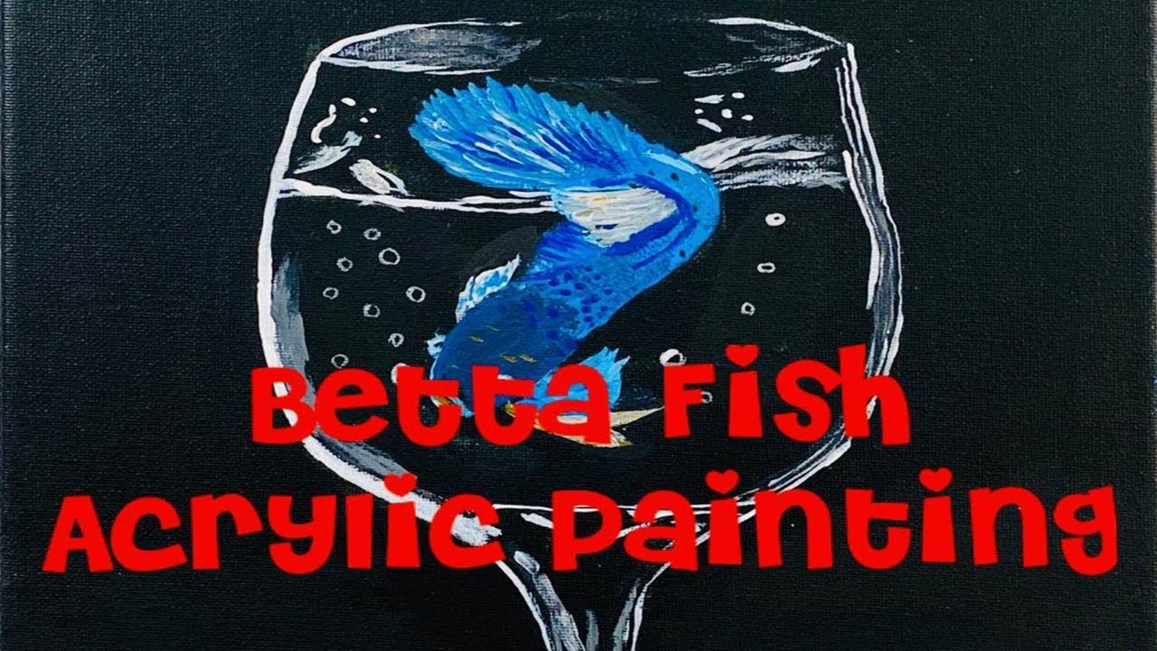 Easy Blue Betta Fish acrylic painting|Fighter Fish painting| Best ...