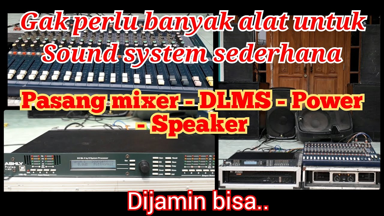 cara pasang dlms speaker management untuk sound system pemula - YouTube