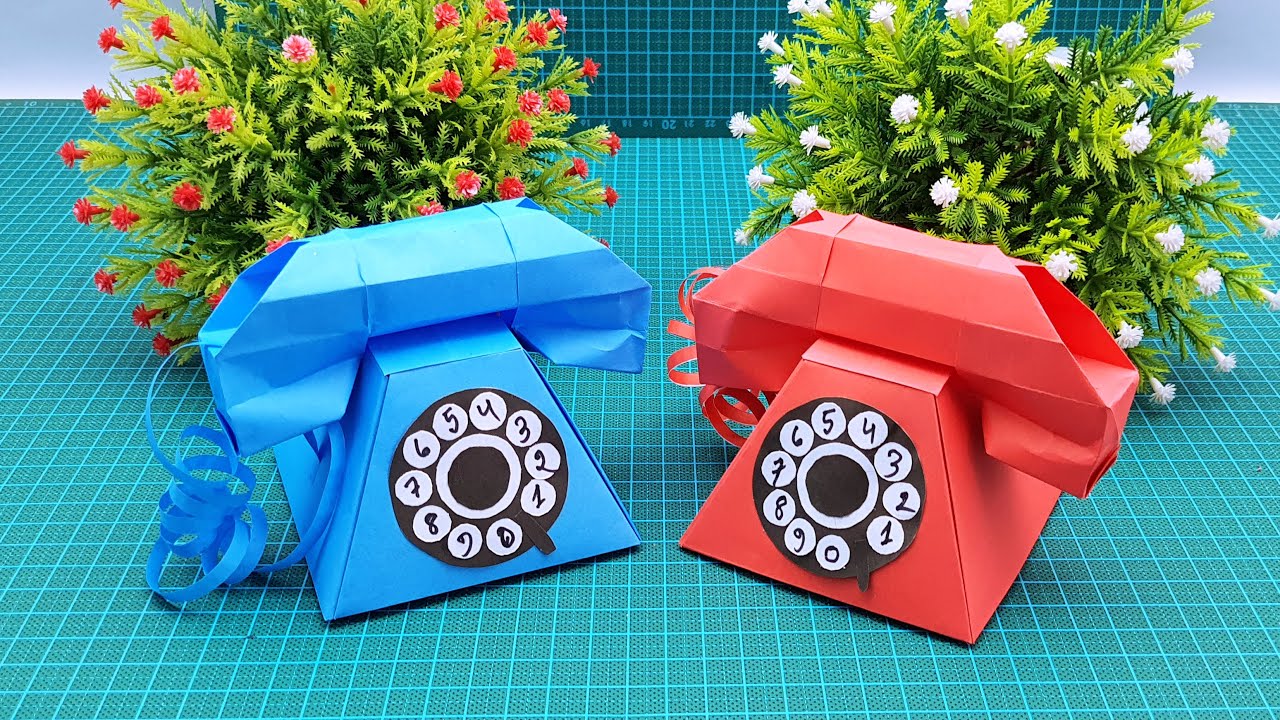 Homemade DIY How To Make Paper Telephone | DIY Miniature Telephone for ...