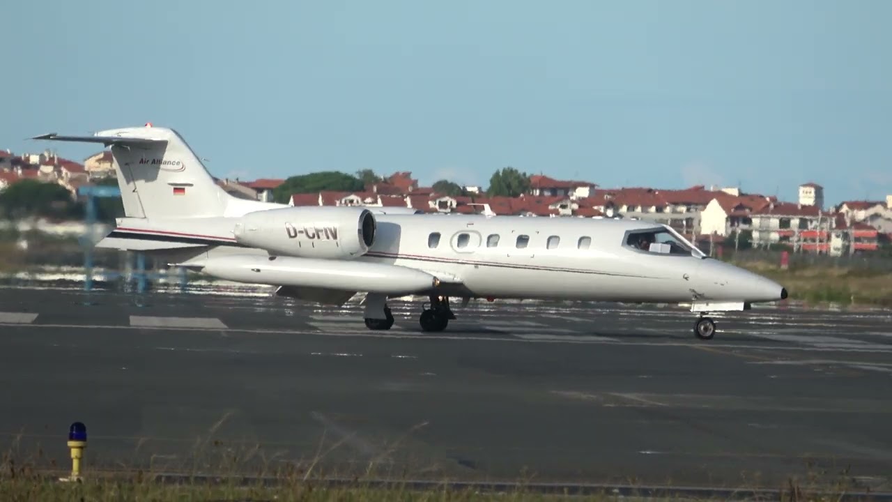 Learjet 35A -Air Alliance- (D-CFIV) aterrizaje San Sebastián - YouTube