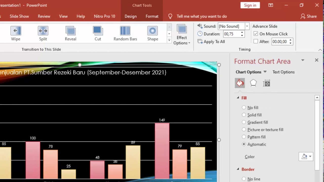 MEMBUAT GRAFIK PADA MICROSOFT POWERPOINT - YouTube