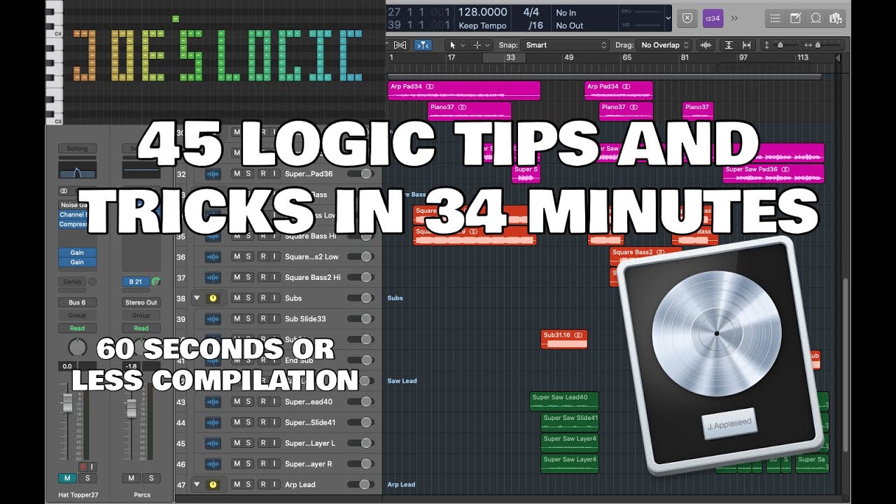 45 Logic Pro X Tips and Tricks In 34 Minutes (60SOL Compilation) - YouTube