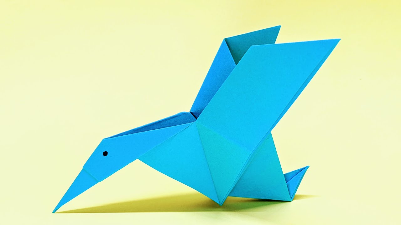 Paper Plan Origami Colibri Bird Easy Step by Step - YouTube
