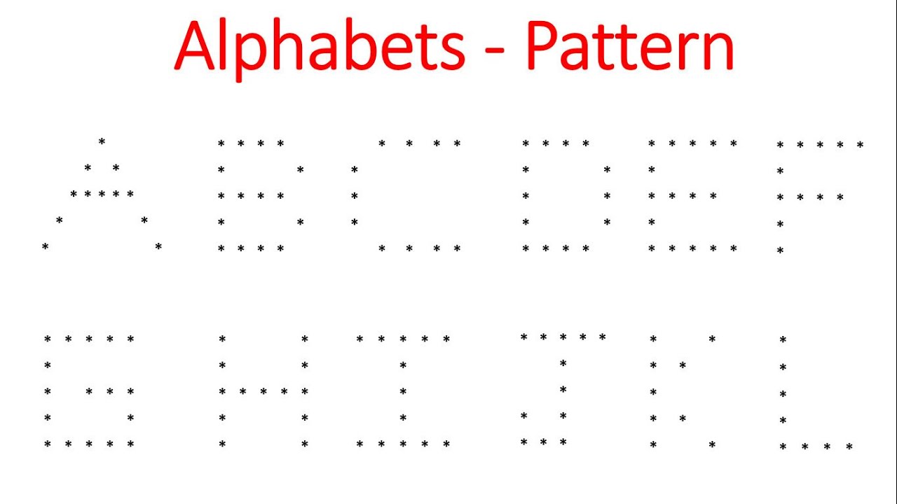 Patterns Alphabets In Python Part 6 Python For Beginners Class patterns-alphabets-in-python-part-6-python-for-beginners-class