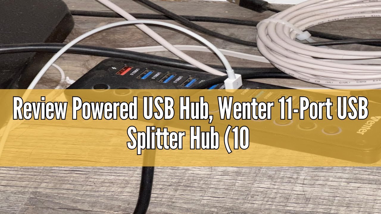 Review Powered USB Hub, Wenter 11-Port USB Splitter Hub (10 Faster Data ...