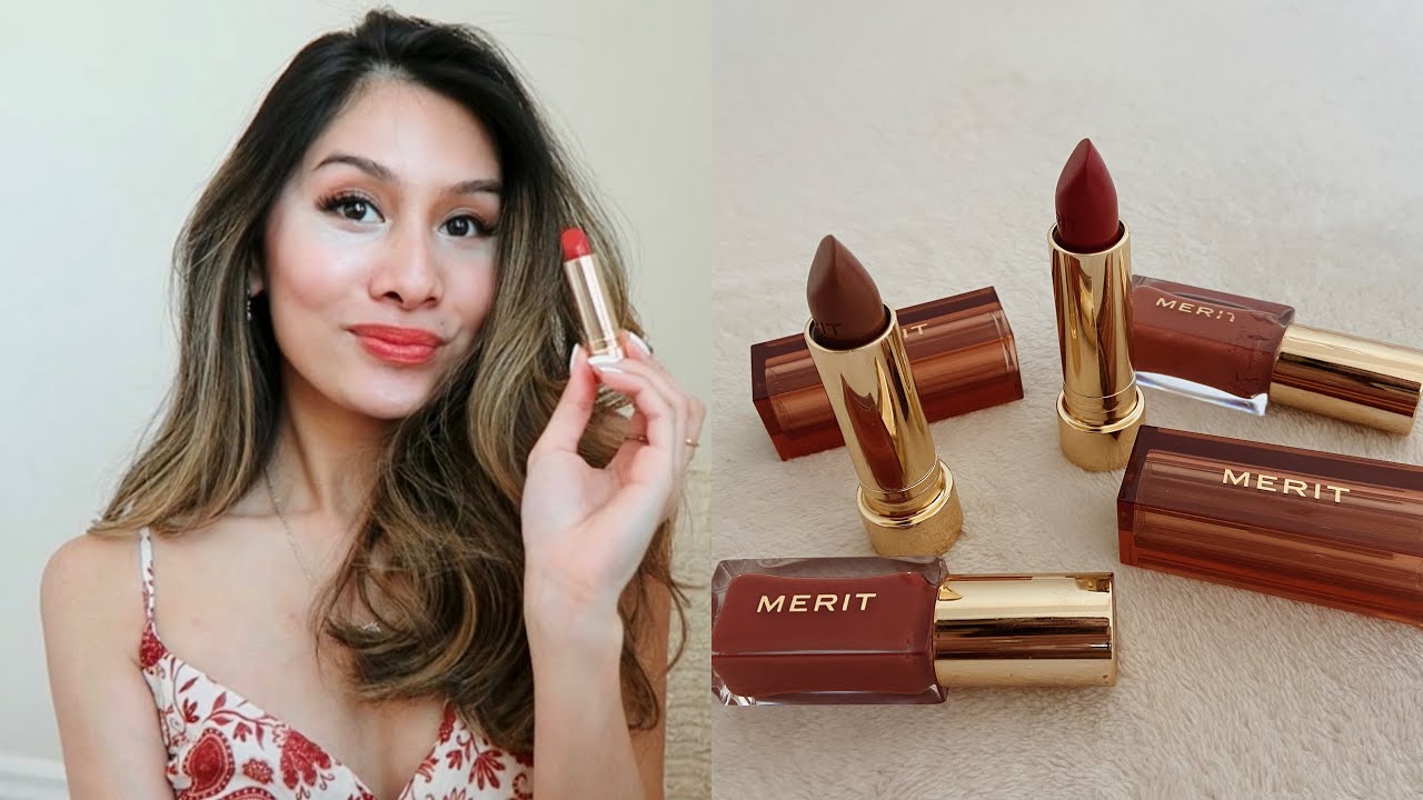 Merit Beauty Review 2023! Signature Lip in "Cabo" & "Slip" + Lip Oil in ...