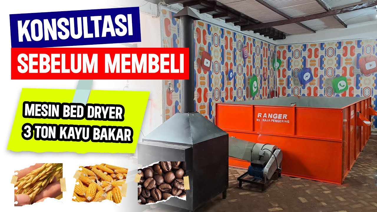 Box Dryer Kapasitas 3 Ton!! Pengering Padi Jagung Pertanian Model Bak ...