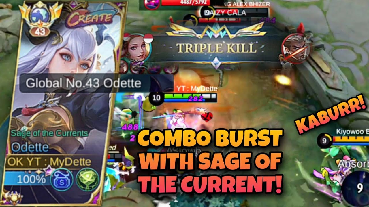 ODETTE GLOBAL MODE BANTAI MUSUH AUTO KABOR! I ODETTE TOP GLOBAL I ODETTE GAMEPLAY I ODETTE MLBB ...