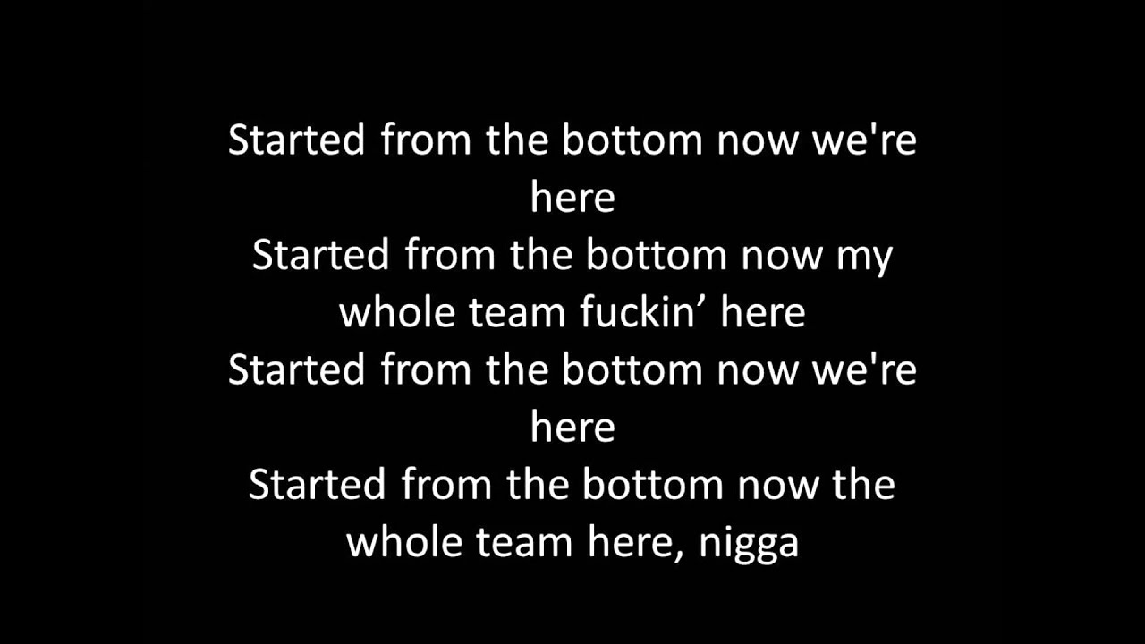 Drake - Started From The Bottom (Lyrics) - YouTube