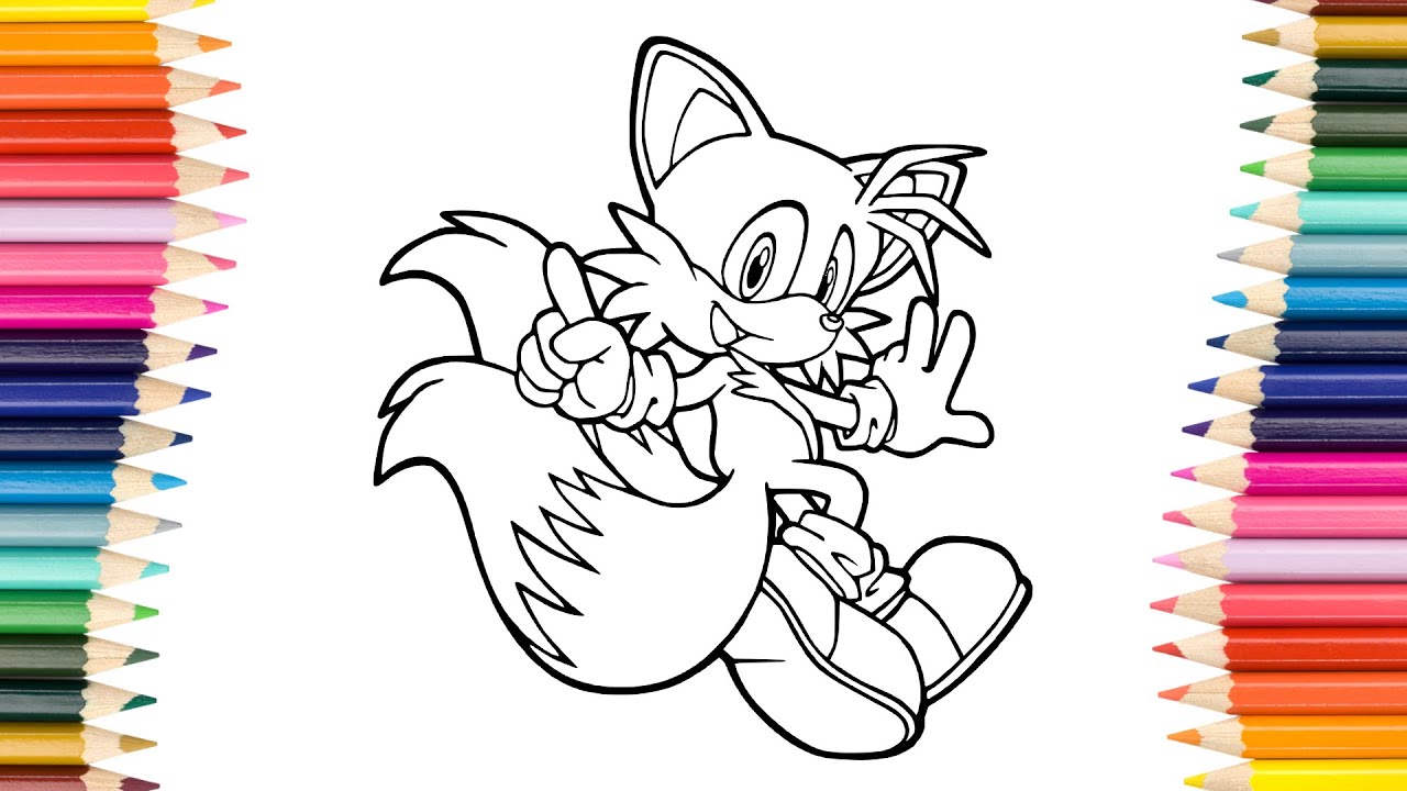 Classic Tails Coloring Page - YouTube