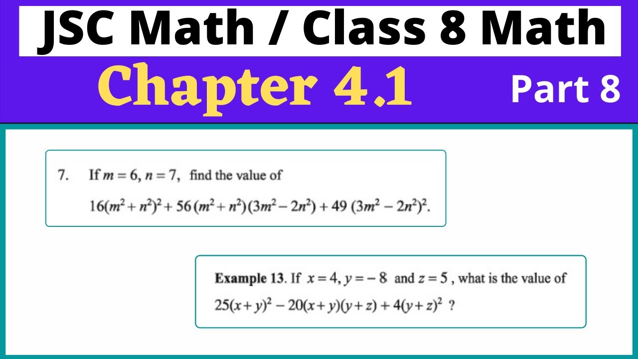 Class 8 math (part 8) | JSC Math | Chapter 4.1 | English Version - YouTube