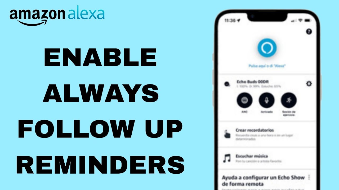 How To Enable Always Follow Up Reminders On Amazon Alexa App - YouTube