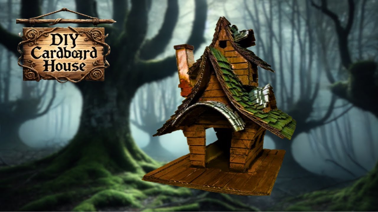DIY cardboard Forest House - YouTube