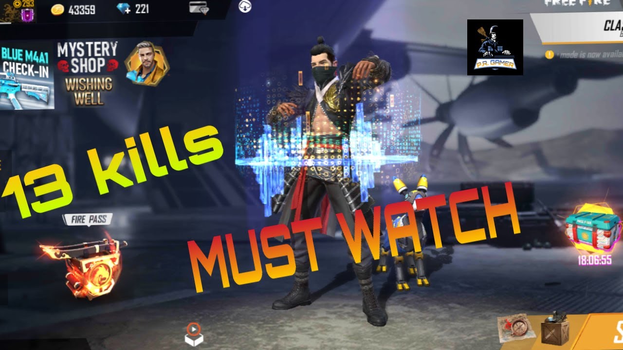 13 kill in a game || Free Fire gameplay || Garena Free Fire - YouTube