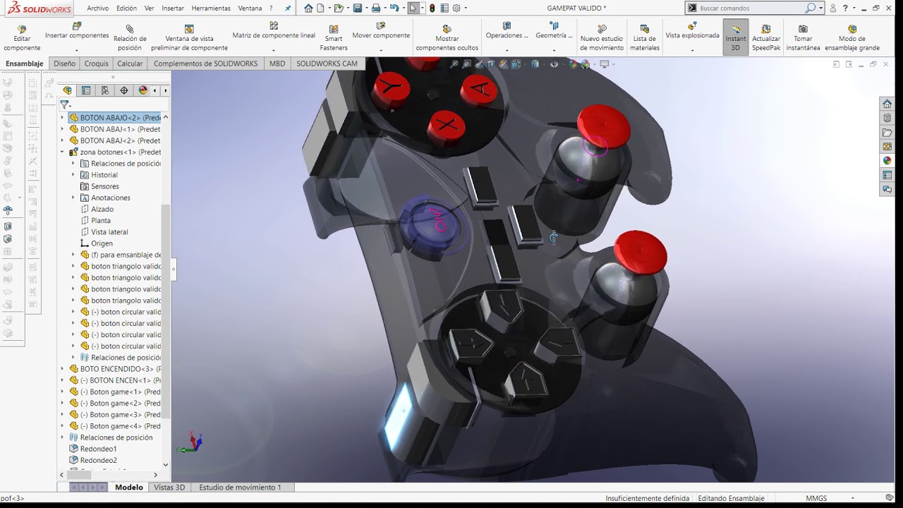 Gamepad SolidWorks - YouTube