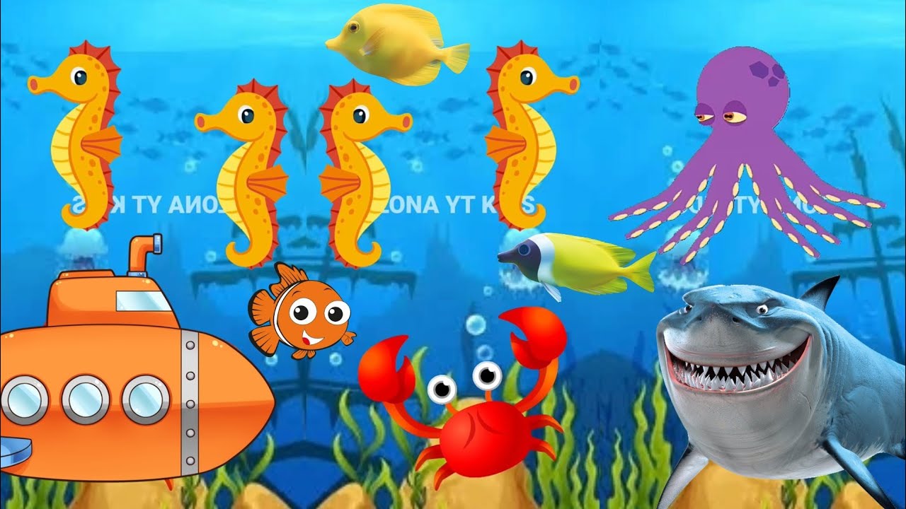 Little Animals Sea Ocean seaworld Baby Shark song Baby songs Nursery ...