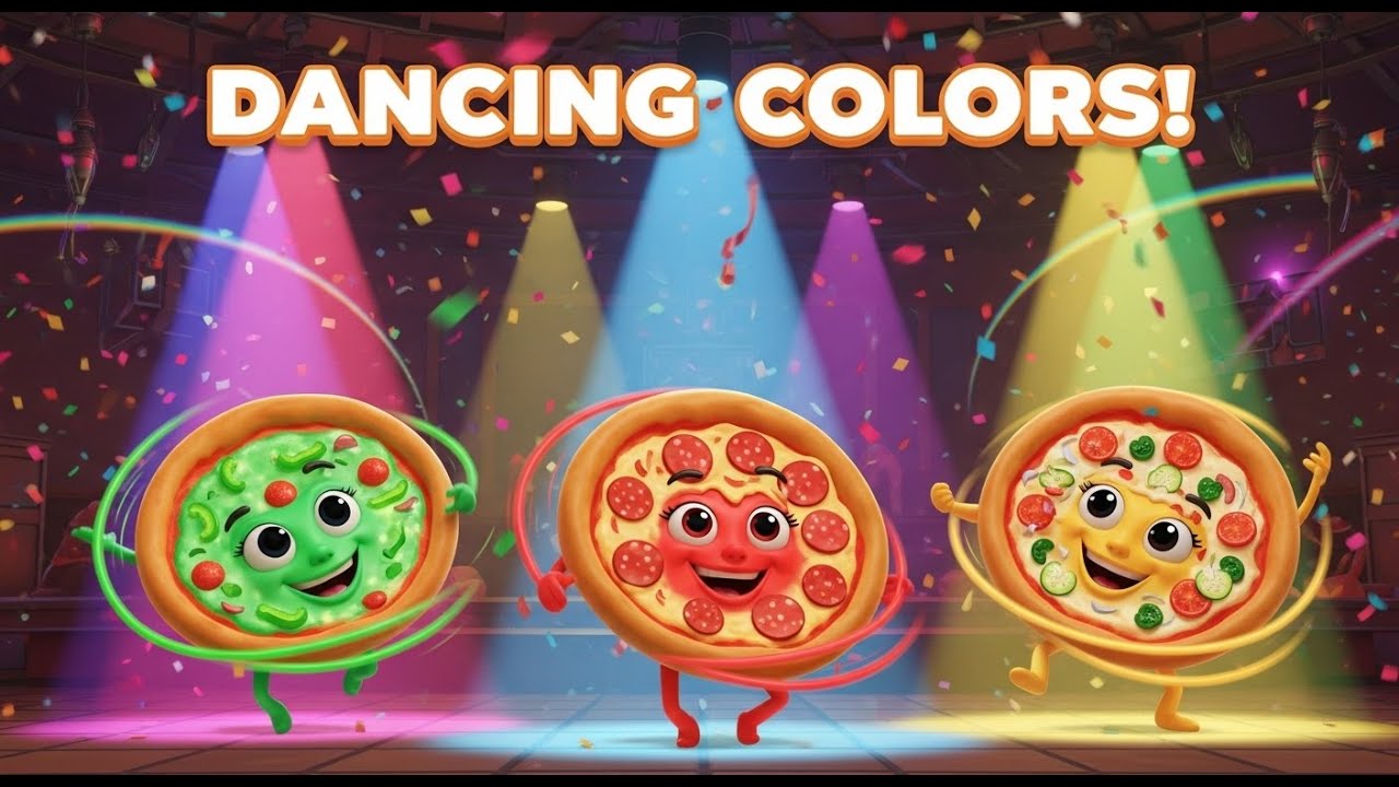 Learn Colors with Dancing Pizzas 🍕💃 | Fun Food Adventure for Kids - YouTube