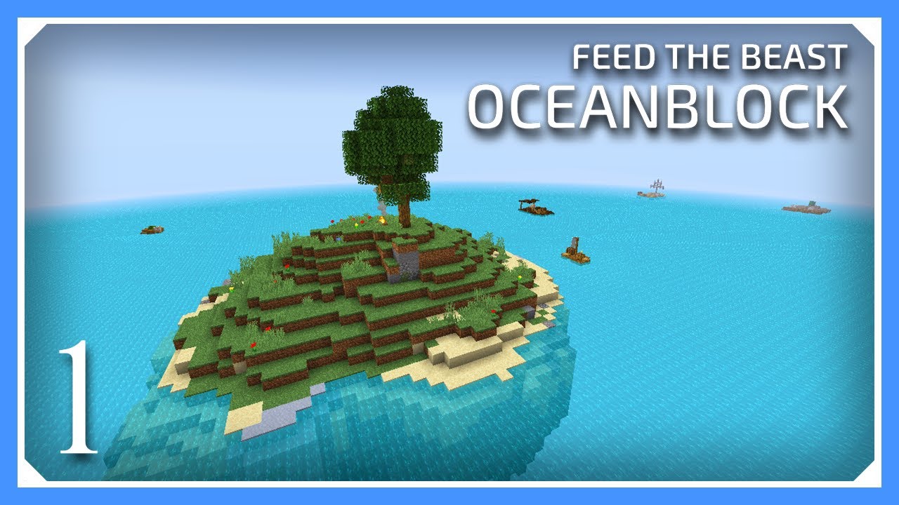 FTB OceanBlock Modpack | Starting FTB OceanBlock! | E01 | 1.16.5 ...