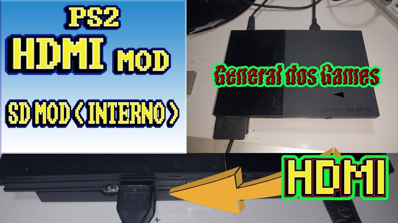 PS2 COM SAÍDA HDMI *COMO FAZER COM ESQUEMAS* ( PROJETO FINAL ) - YouTube