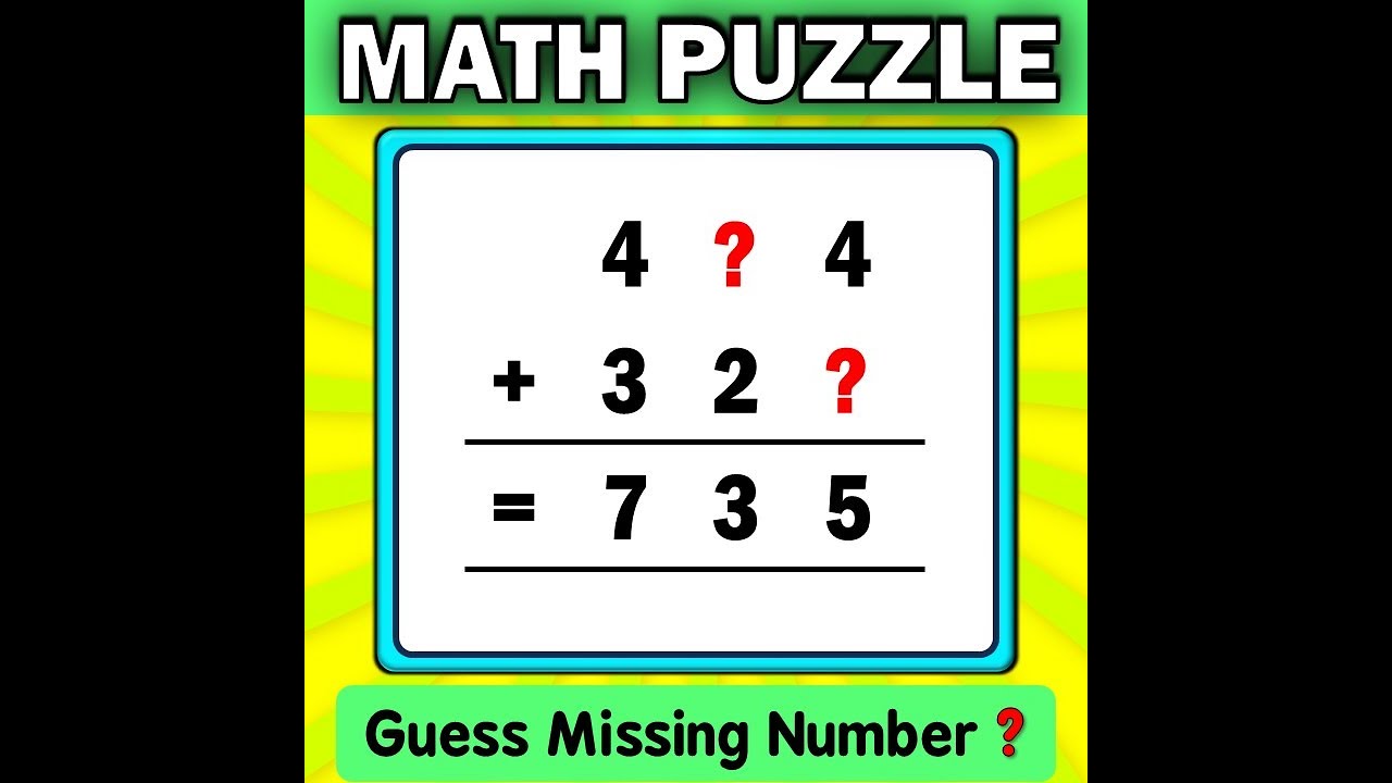 Math Puzzle Game | Math Quiz Questions | Math Game | Math Puzzle ...
