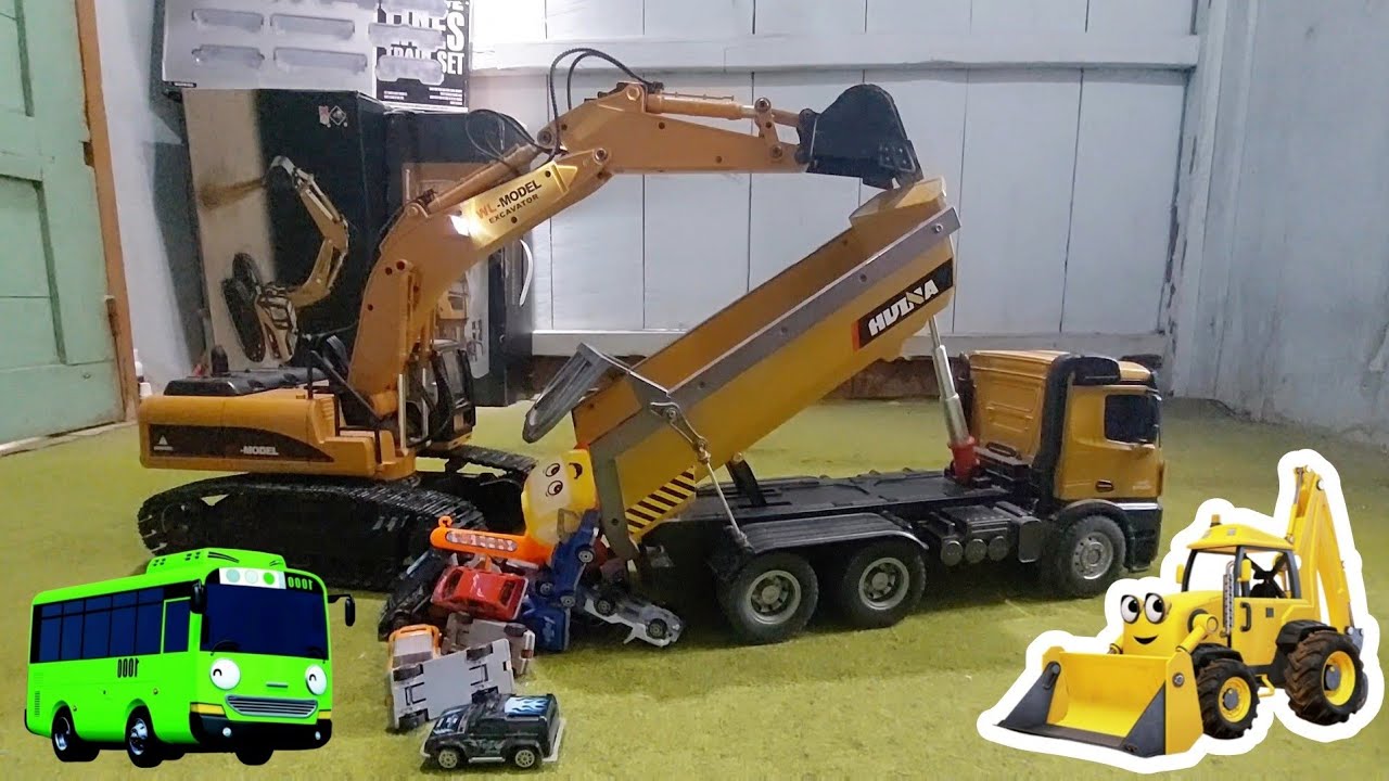 Mobil Truk Dan Beko Remote Muat Mobil Beko Keruk, Mobil Towing Derek ...