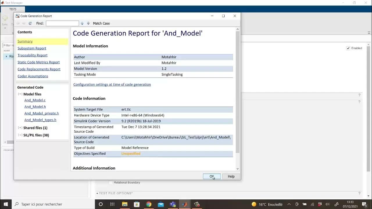 Software in the loop test using Simulink test and Simulink coverage ...